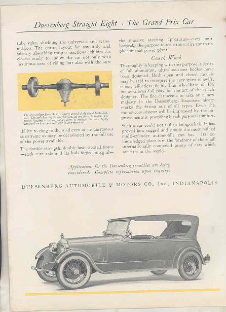 Collector Studio - Fine Automotive Memorabilia - 1923 Duesenberg ...