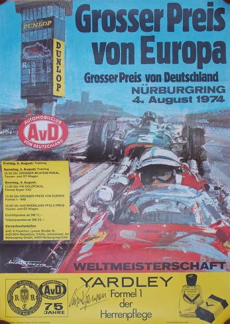 Collector Studio - Fine Automotive Memorabilia - 1974 German GP poster ...